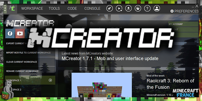 [Logiciel] MCreator [1.7.10 - 1.10.2] - Minecraft-France