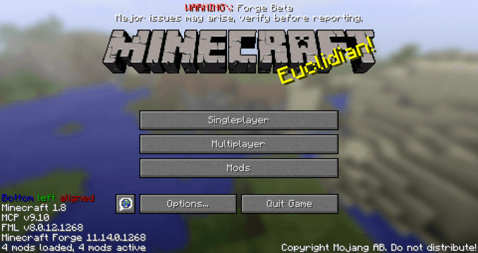 [Mod] Custom main menu [1.7.10 - 1.11.2] - Minecraft-France