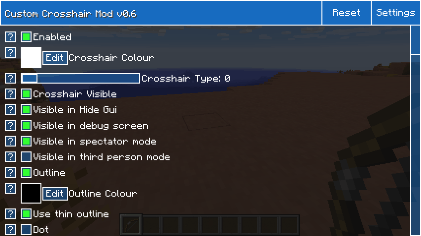 Mod : Custom Crosshair [1.7.10 - 1.16.1] - Minecraft-France