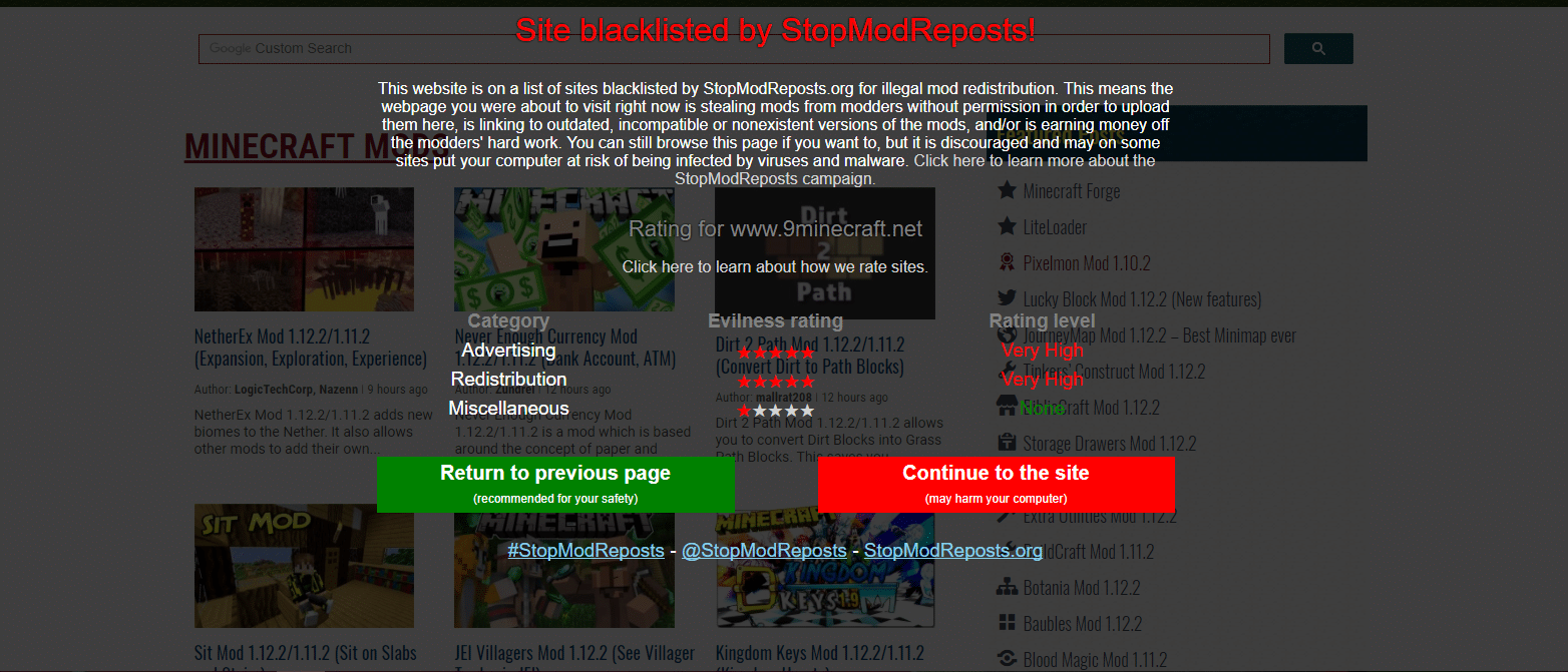 [Site] StopModReposts - Minecraft-France.fr : mods, maps...