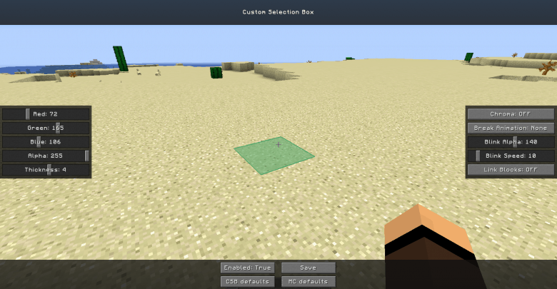 [Mod] Custom Selection Box [1.12.2 - 1.14.3] - Minecraft-France