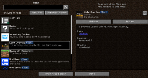 Mod : Mod Menu [1.15.2 - 1.21.11 / 26.1] - Minecraft-France