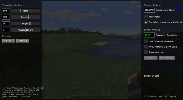 Mod : Isometric Renders [1.16.5 - 1.21.4] - Minecraft-France