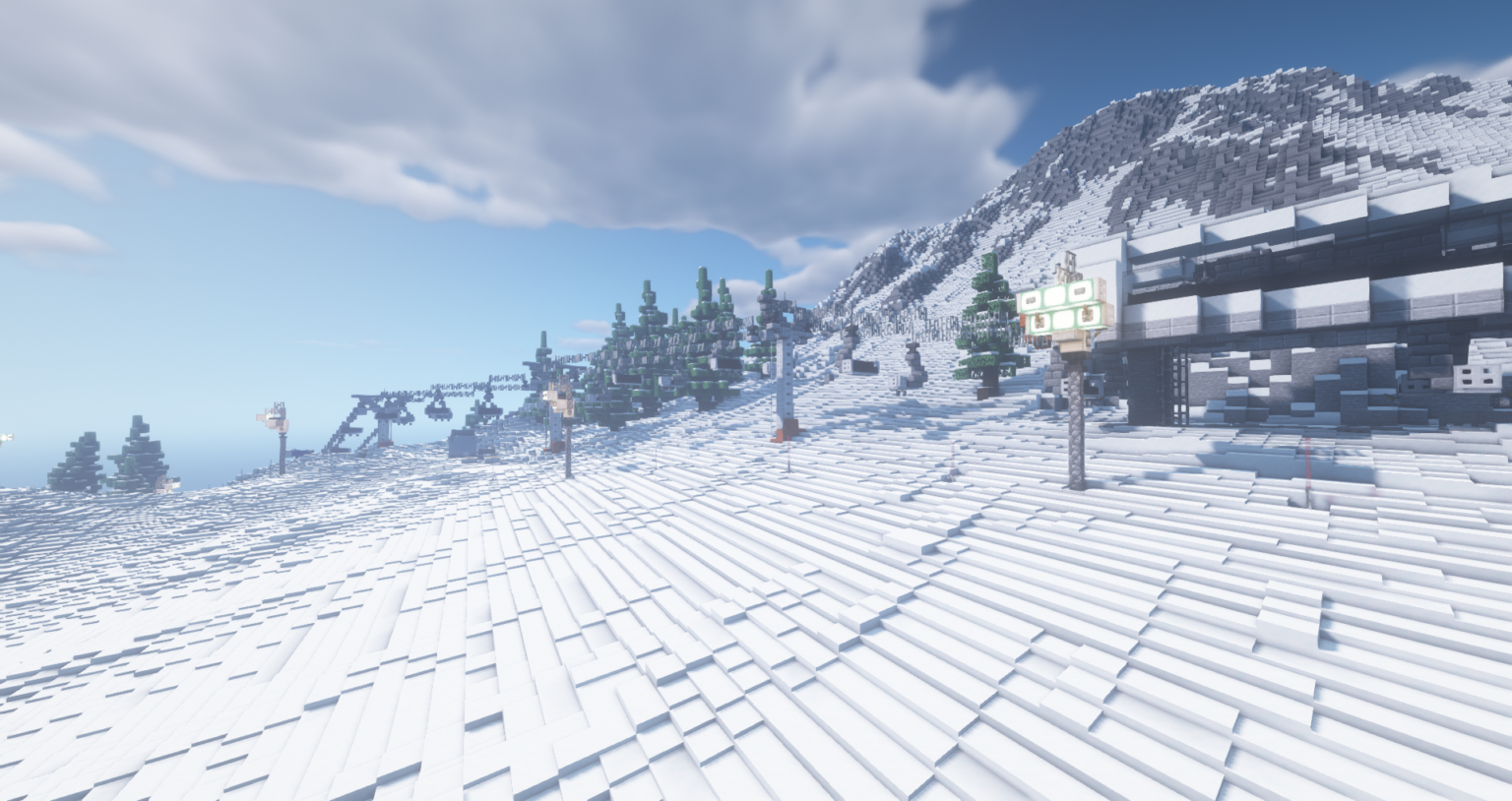 Map : Realistic Ski-Resort 🗻 [1.12 - 1.16] - Minecraft-France