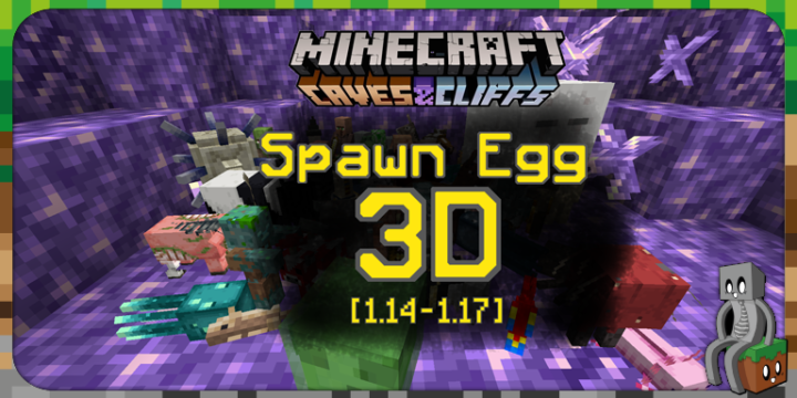Resource Pack : Spawn Egg 3D 🥚 [1.14 à 1.21] - Minecraft-France