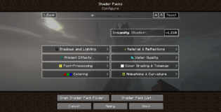 Insanity Shader - Minecraft-France