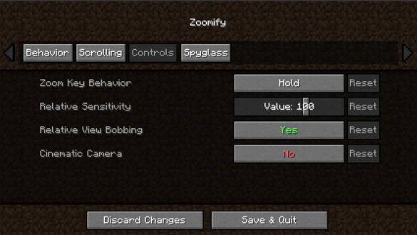 [Mod] Zoomify [1.18.2 - 26.1.2] - Minecraft-France