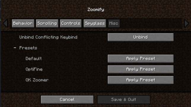 [Mod] Zoomify [1.18.2 - 1.21.8] - Minecraft-France