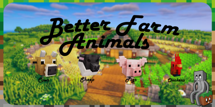 [Resource Pack] Better Farm Animals [1.8 - 1.21] - Minecraft-France