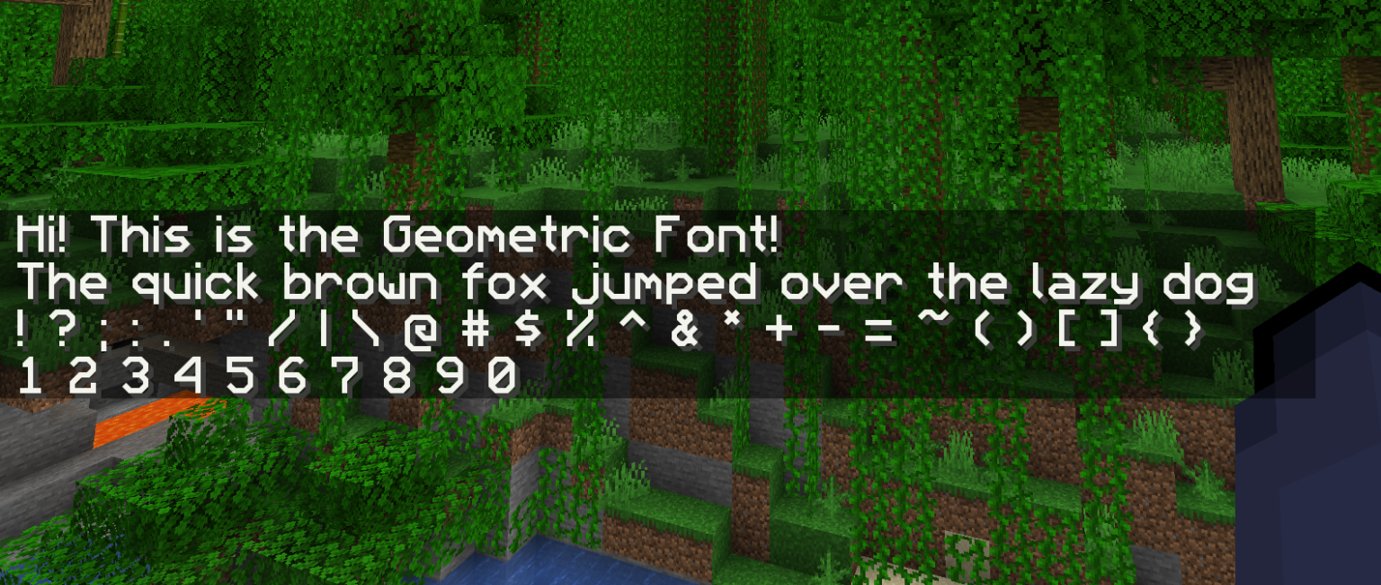 [Resource Pack] Geometric Font [1.6 - 1.20] - Minecraft-France