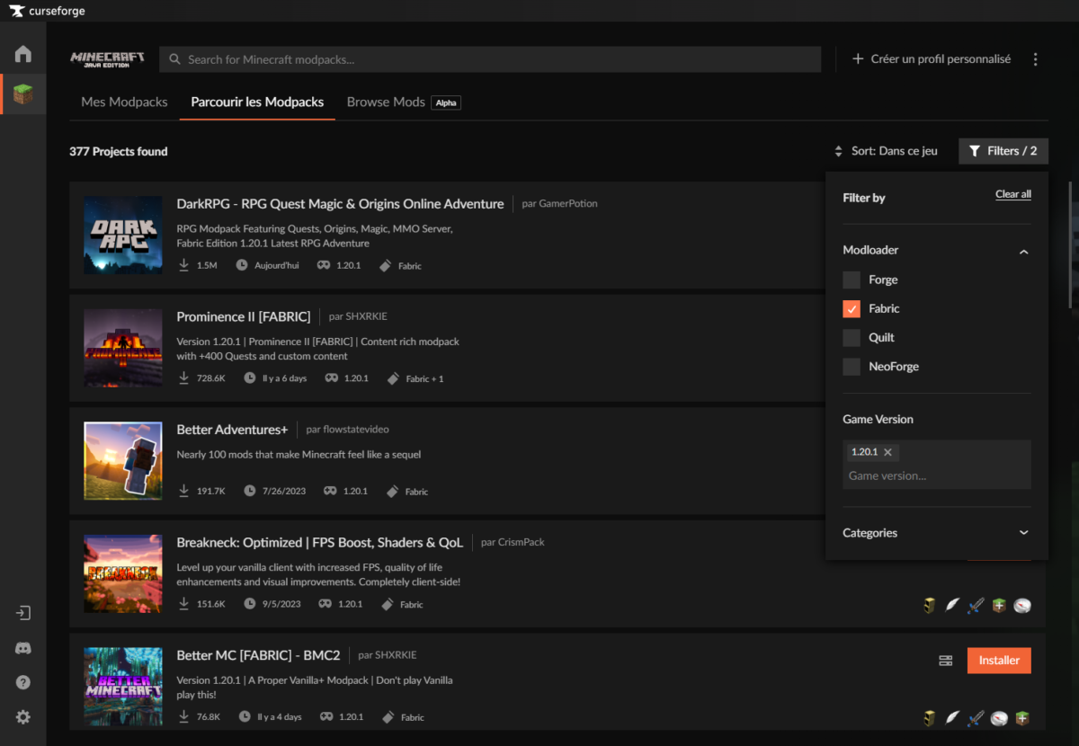 [Tutoriel] Installer un modpack avec un launcher - Minecraft-France