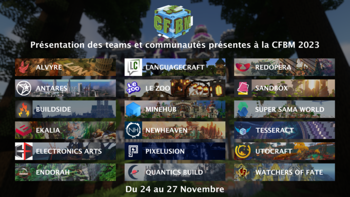 Convention Francophone des Builders Minecraft : Édition 2023 ...