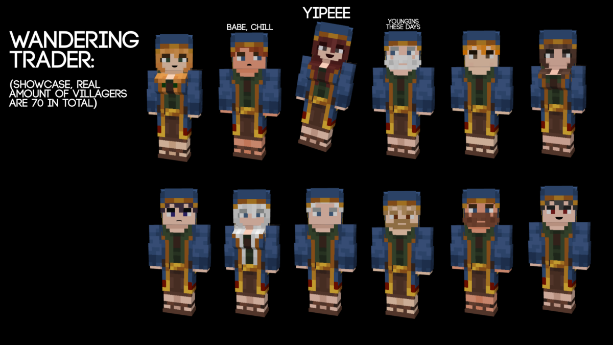 Pack de textures : Human Player Villagers - (1.8 à 1.21) - Minecraft-France