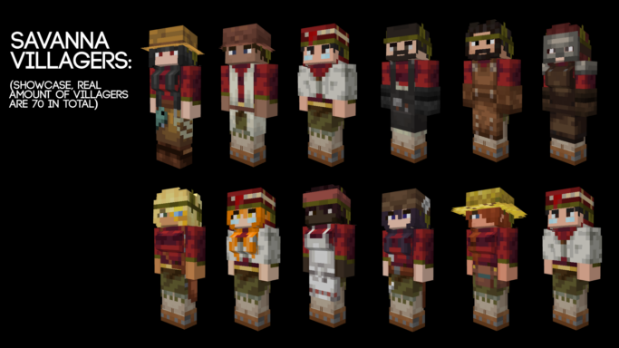 Pack de textures : Human Player Villagers - (1.8 à 1.21) - Minecraft-France