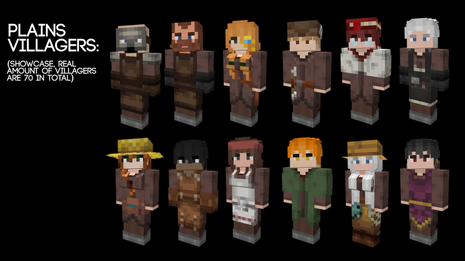 Pack de textures : Human Player Villagers - (1.8 à 1.21) - Minecraft-France