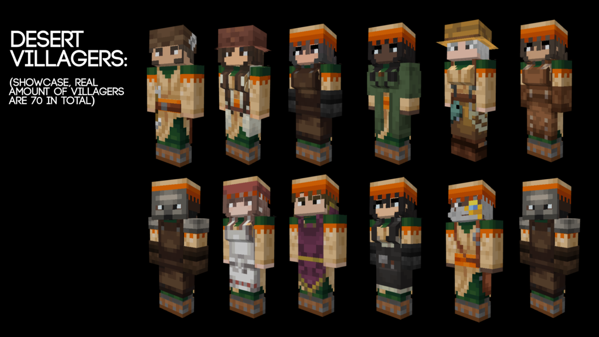 Pack de textures : Human Player Villagers - (1.8 à 1.21) - Minecraft-France
