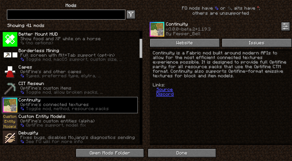 [Modpack] Fabulously Optimized [1.16.5 - 1.21.5] - Minecraft-France