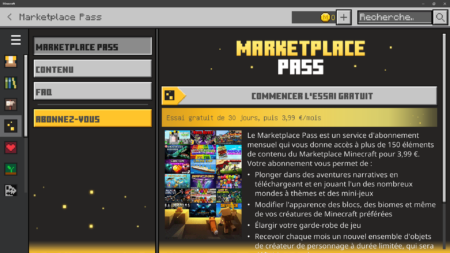 Minecraft : Découvrez le Marketplace Pass - Minecraft-France
